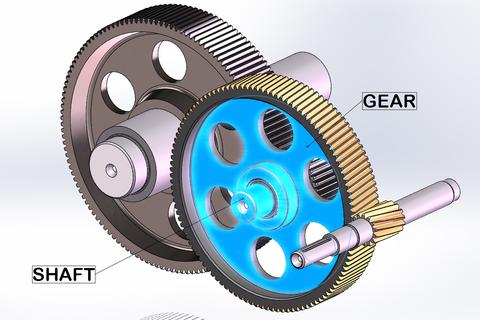 How to move gear horizontally in the shaft and then rotate the gear by ...