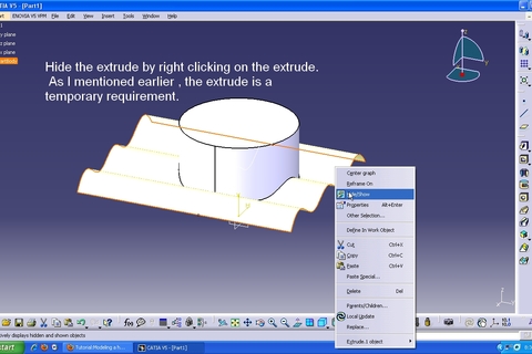 Tutorial: Splitting solid models by using surfaces in Catia V5. - GrabCAD