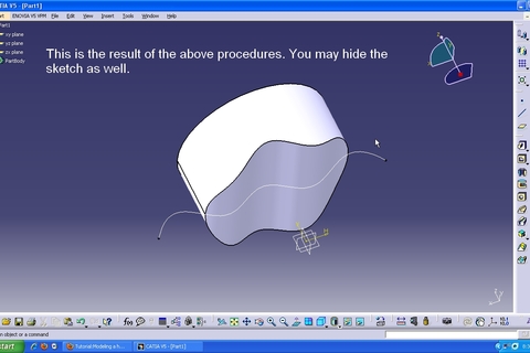 Tutorial: Splitting solid models by using surfaces in Catia V5. - GrabCAD