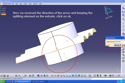 Tutorial: Splitting solid models by using surfaces in Catia V5. - GrabCAD