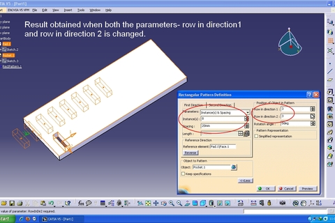 Tutorial: Using rectangular pattern in Catia V5. - GrabCAD
