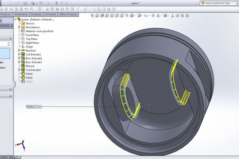 Tutorial how to make engine part 7 - GrabCAD