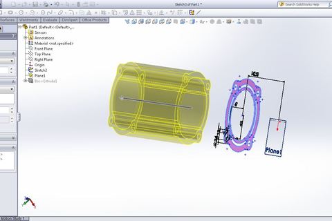 Tutorial how to make engine part 10 - GrabCAD
