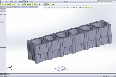 Tutorial how to make engine part 10 - GrabCAD
