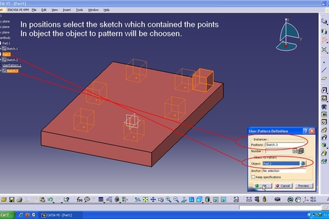 Tutorial: Using user pattern in Catia V5. - GrabCAD