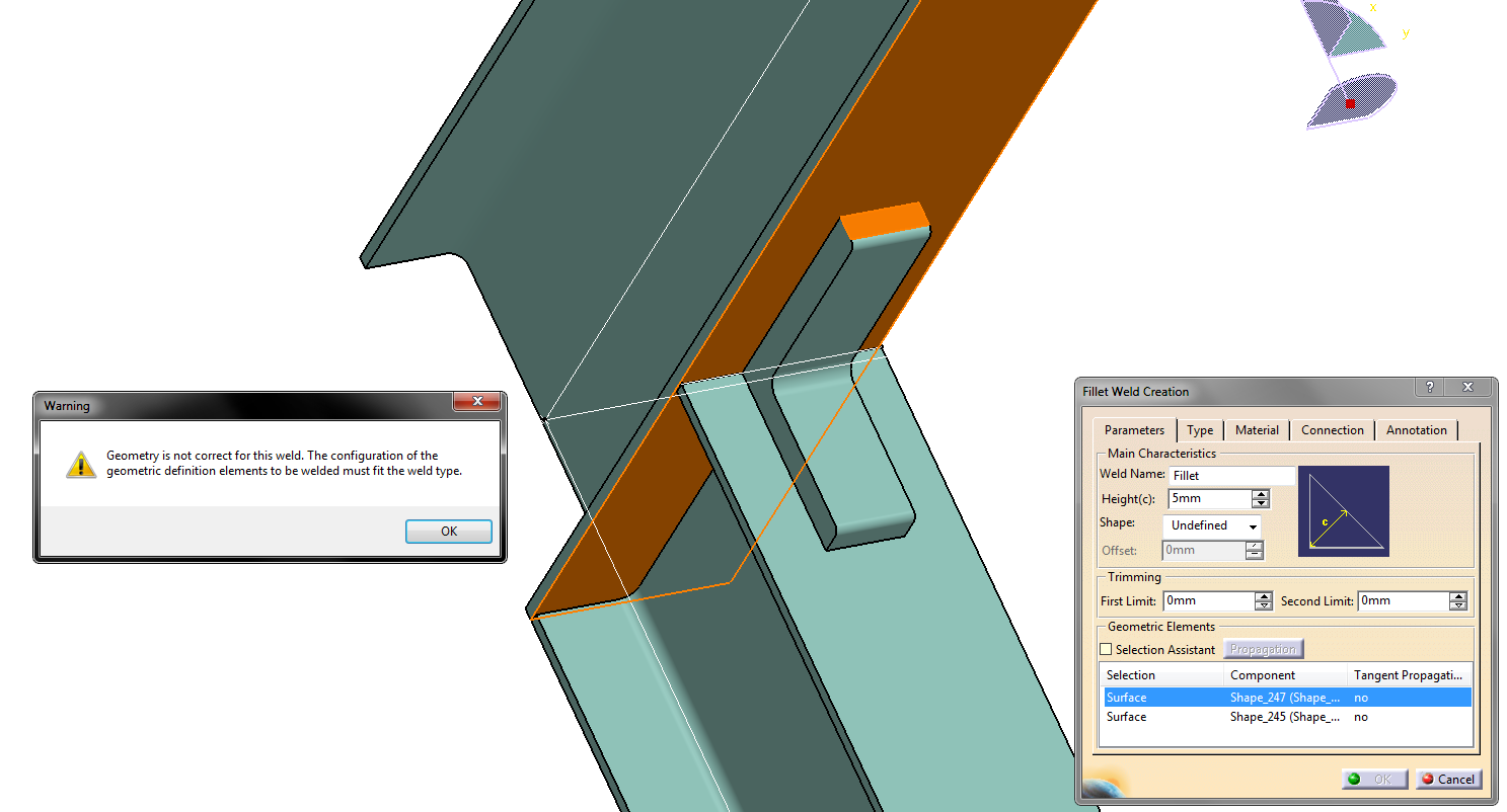 Filet weld problem | GrabCAD Questions