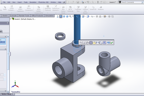 Tutorial - Assembling the parts of the universal joint in SolidWorks? - GrabCAD