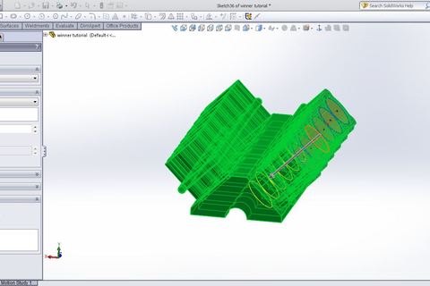 Tutorial how to make engine part 12 - GrabCAD