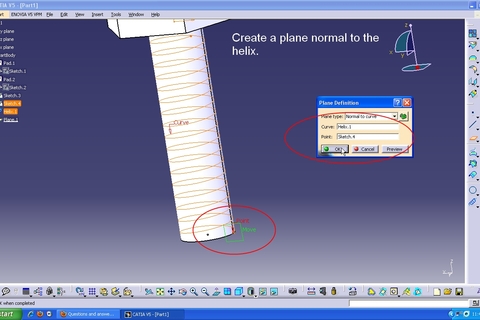 Tutorial: How to model a bolt with visible threads in Catia V5? - GrabCAD