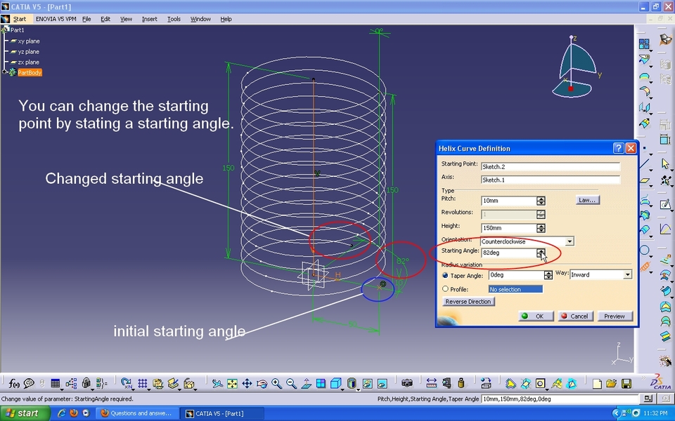 Tutorial: How to model helical spring in Catia V5? - GrabCAD