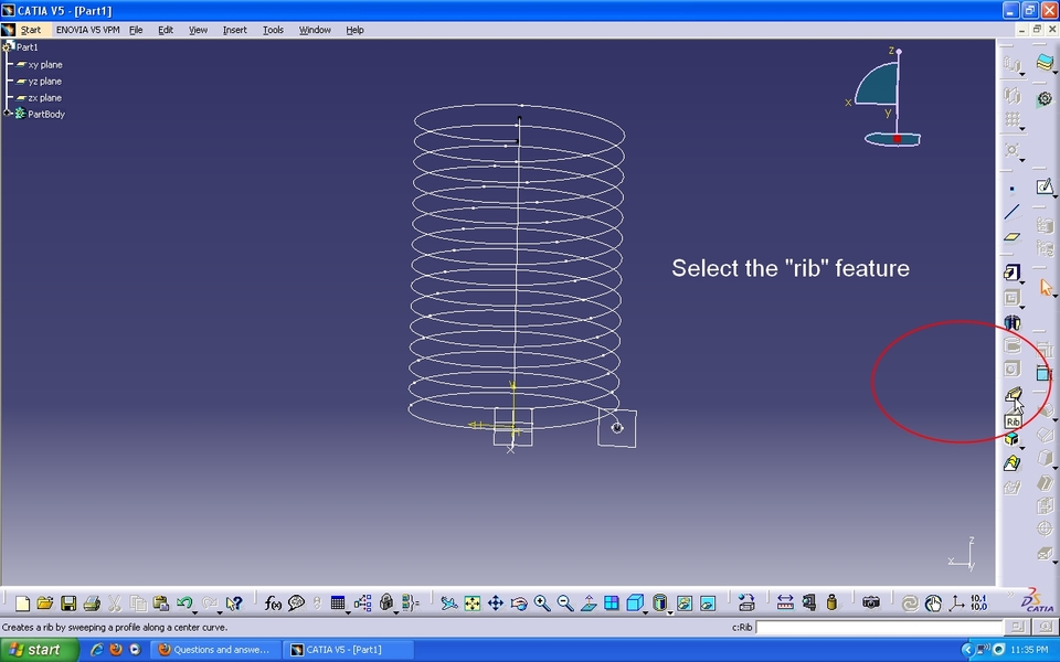 Tutorial: How to model helical spring in Catia V5? - GrabCAD