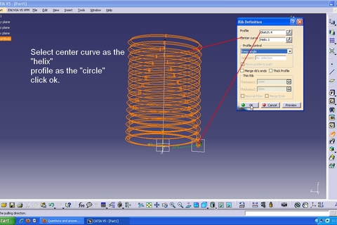 Tutorial: How to model helical spring in Catia V5? - GrabCAD