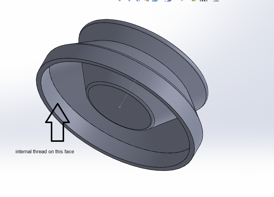 how to make a thread on this face | GrabCAD Questions