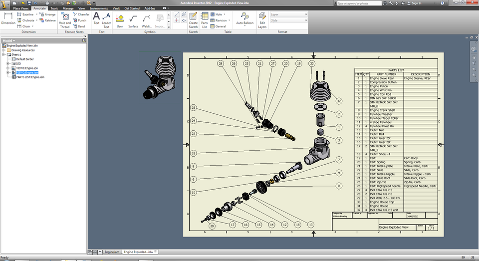 Tutorial: Adding sub-assembly parts to an assembly parts list - GrabCAD