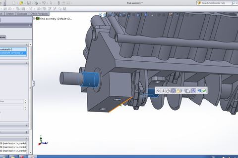 Tutorial how to make engine part 25 - GrabCAD