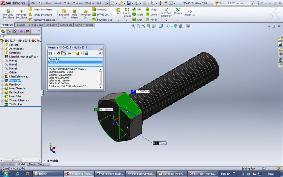How to add M14 Bolts SolidWorks' Toolbox? - GrabCAD