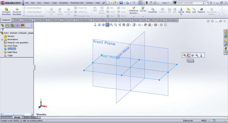 How to model Bolt with terminating thread in SolidWorks? - GrabCAD