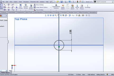 How to model Bolt with terminating thread in SolidWorks? - GrabCAD