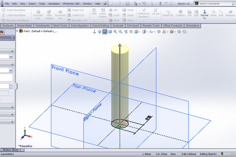 How to model Bolt with terminating thread in SolidWorks? - GrabCAD