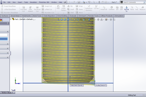 How to model Bolt with terminating thread in SolidWorks? - GrabCAD