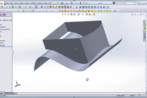 SOLIDWORKS for beginner: Extrude Surface and Extrude Cut - GrabCAD