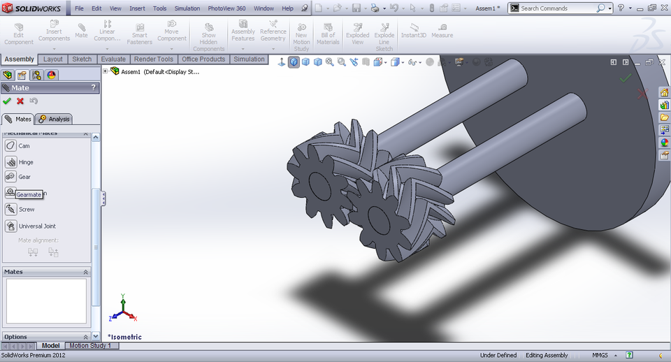 Tutorial - Mating HerringBone gear in SolidWorks? - GrabCAD