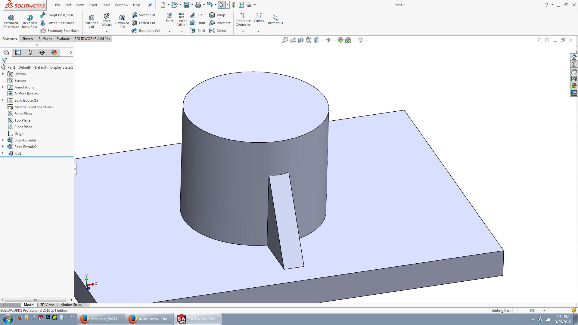 How creat rib? | GrabCAD Questions