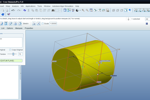 Tutorial - Stretch feature in Creo Elements aka Pro/E? - GrabCAD