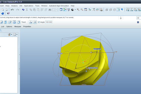 Tutorial - Twist feature in Creo Elements aka Pro Engineer? - GrabCAD