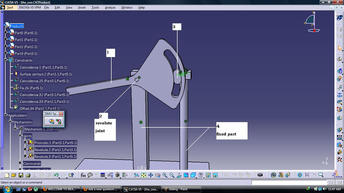 Sliding contact constraint in catia? | GrabCAD Questions