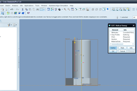 Tutorial - Modeling Bolt in Creo Elements aka Pro/E? - GrabCAD