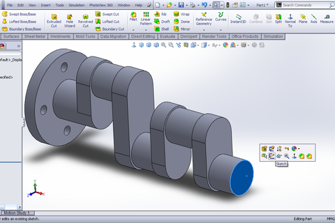 Tutorial - Modeling Crank Shaft in SolidWorks? - GrabCAD