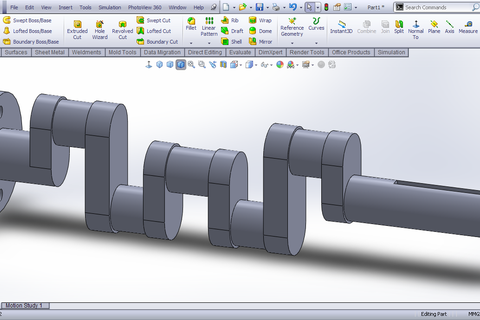 Tutorial - Modeling Crank Shaft in SolidWorks? - GrabCAD
