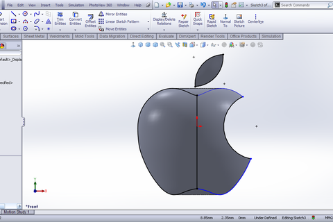 Tutorial - Modeling Apple 3D logo in SolidWorks? - GrabCAD