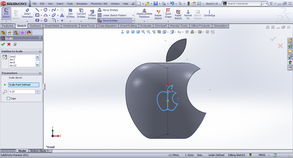 Tutorial - Modeling Apple 3D logo in SolidWorks? - GrabCAD