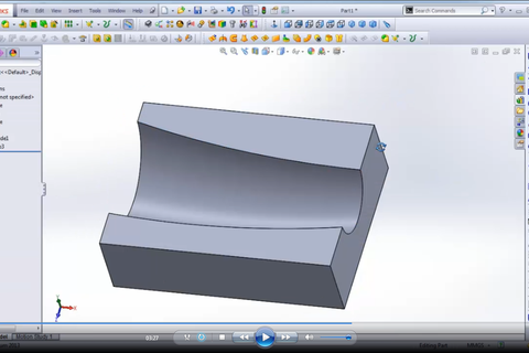 SolidWorks for beginer: Sweep Cut - GrabCAD