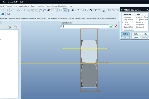 Tutorial - Modeling Nut in Creo Element aka Pro/E? - GrabCAD