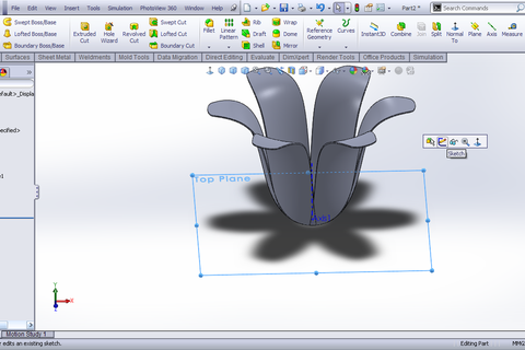 Tutorial - Modeling Flower in SolidWorks using Surfacing? - GrabCAD