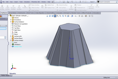 Tutorial - Modeling Lamp shade in SolidWorks method 1? - GrabCAD