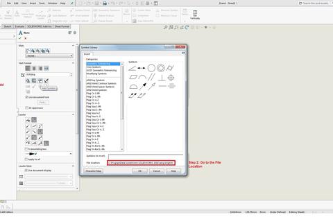 Insert arrow symbol - GrabCAD