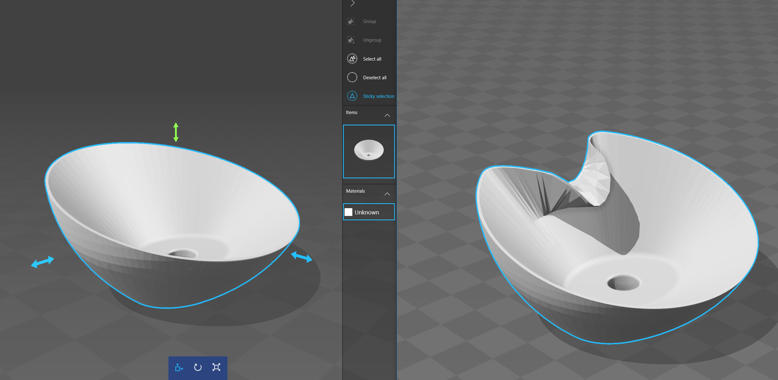 How to model a Pringle / Tongue / Hyperbolic Paraboloid-esque shape on ...