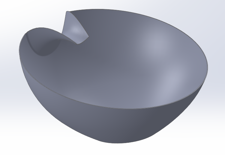 How to model a Pringle / Tongue / Hyperbolic Paraboloid-esque shape on ...