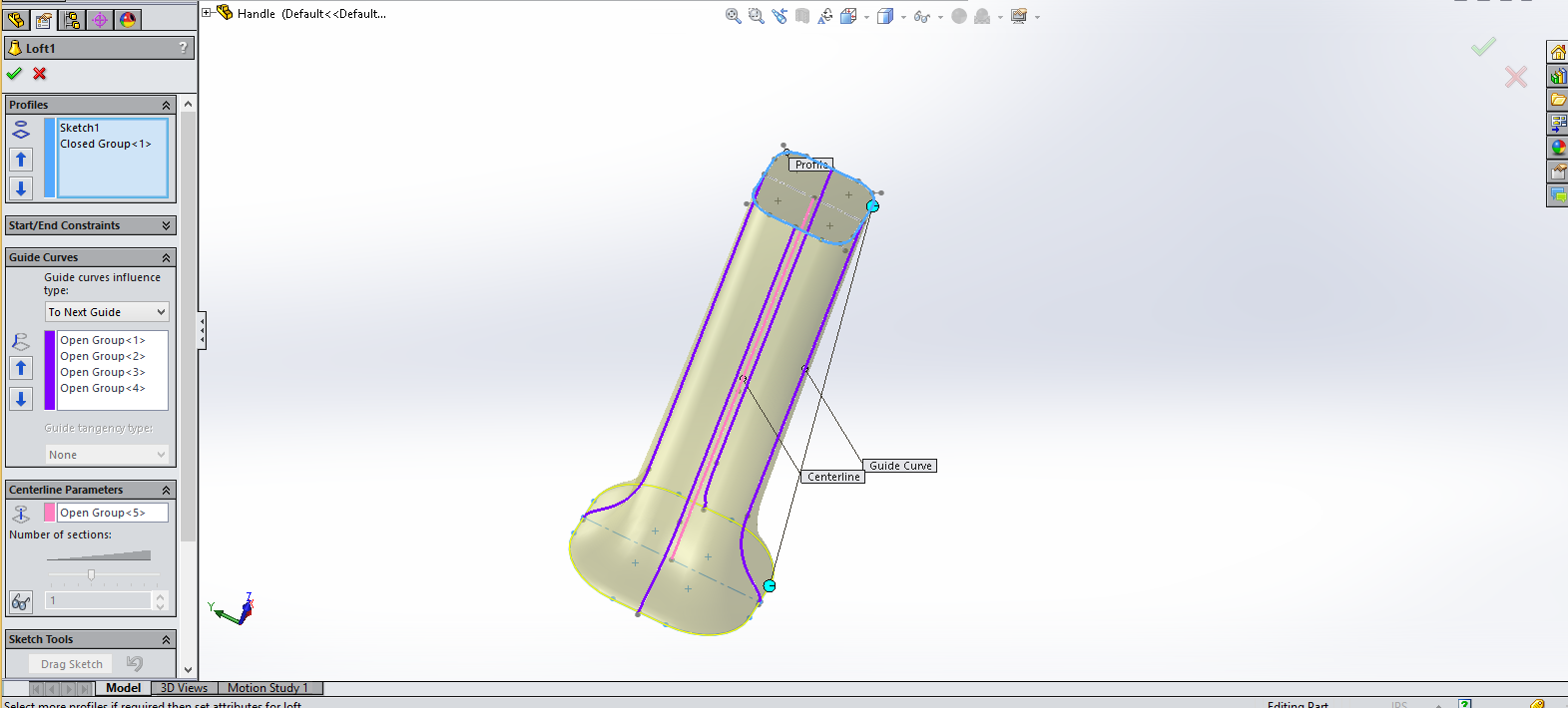 Sweep w/Guide curves not working in Solidworks | GrabCAD Questions