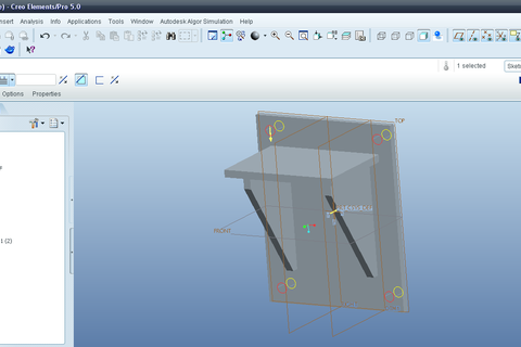 Tutorial - Modeling support bracket in Creo Element/Pro aka Pro ...