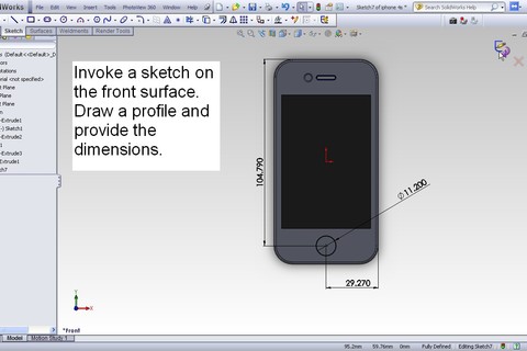 Tutorial: Modeling iPhone 4S in Solidworks-Part-2 - GrabCAD