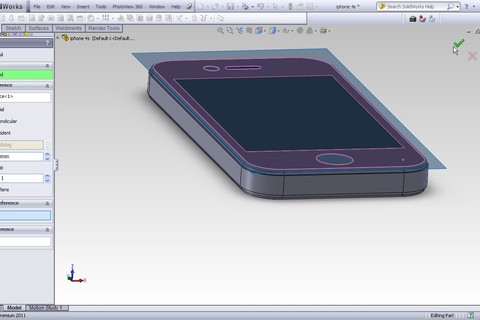 Tutorial: Modeling iPhone 4S in Solidworks-Part-2 - GrabCAD