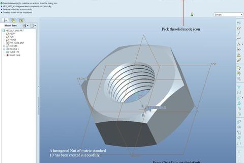 How to model a Hexagonal Nut in Pro/E? - GrabCAD