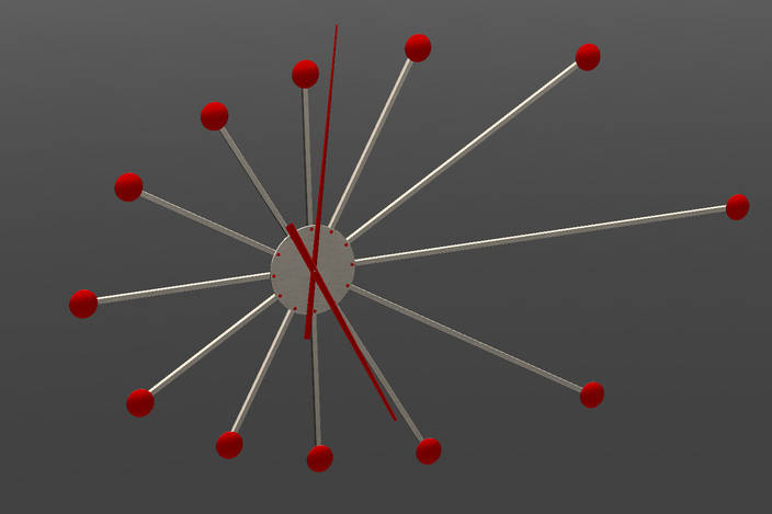 Retro Starburst Clock - SOLIDWORKS - 3D CAD model - GrabCAD