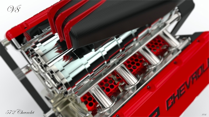 Big-block engine (V8) - - 3D CAD model - GrabCAD