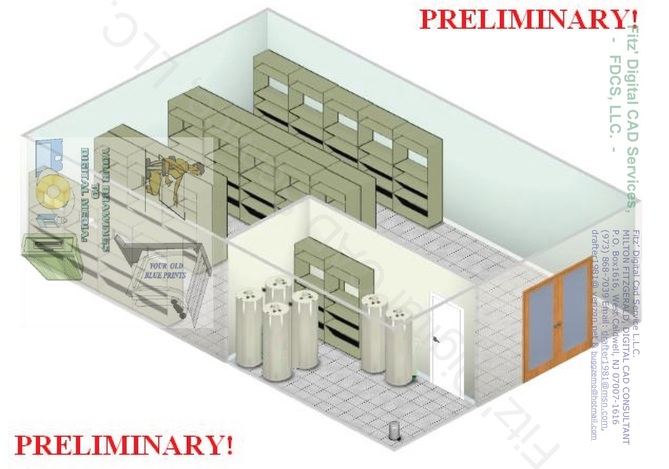 Storage Room with Racks, or Shelves and Interior Room with Cabinet ...